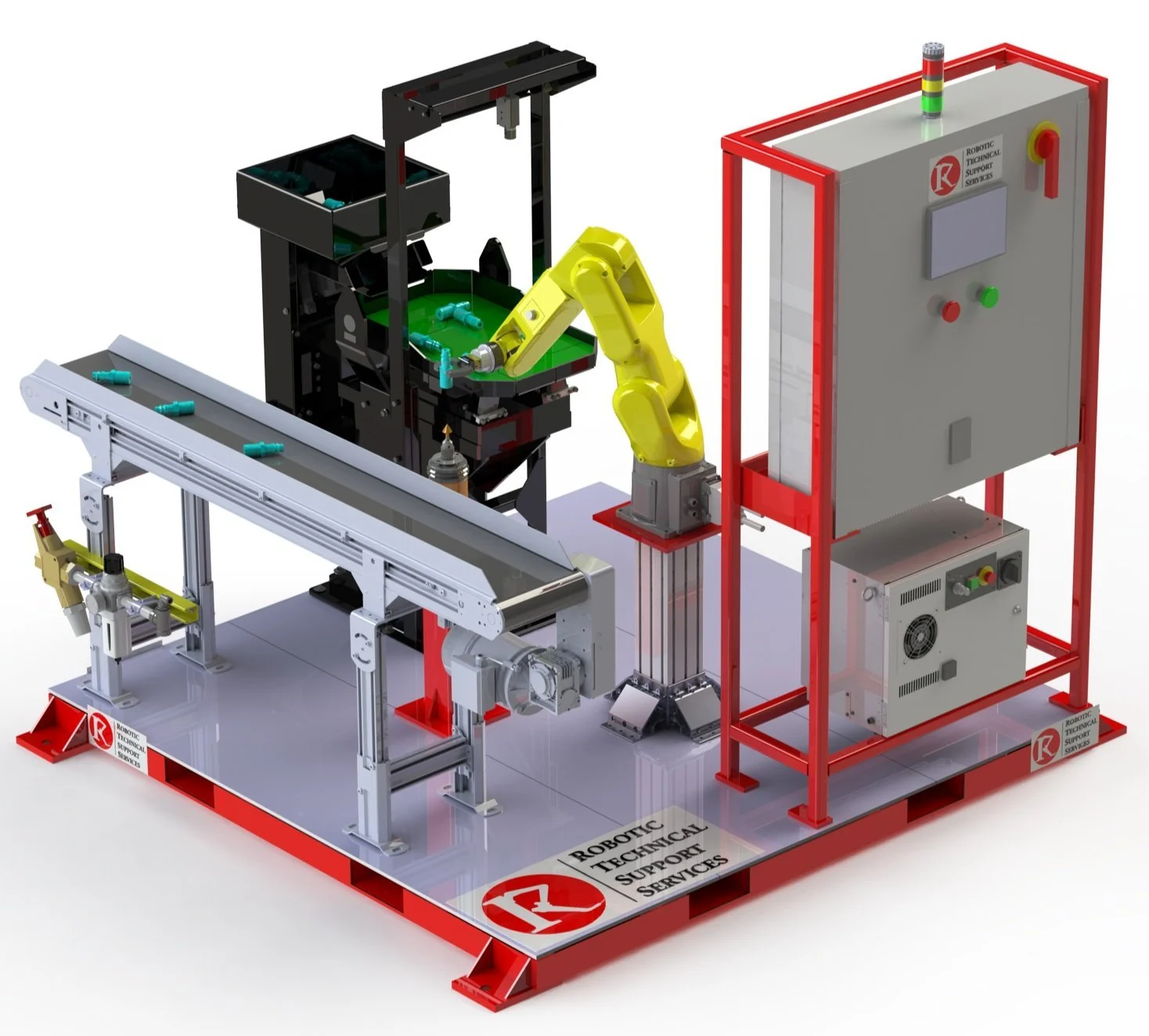 Pre-Engineered Material Handling Cell — Robotic Technical Support Services