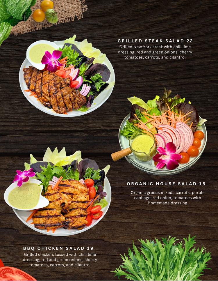 Menu — Osha Thai at 250 Montgomery St. San Francisco