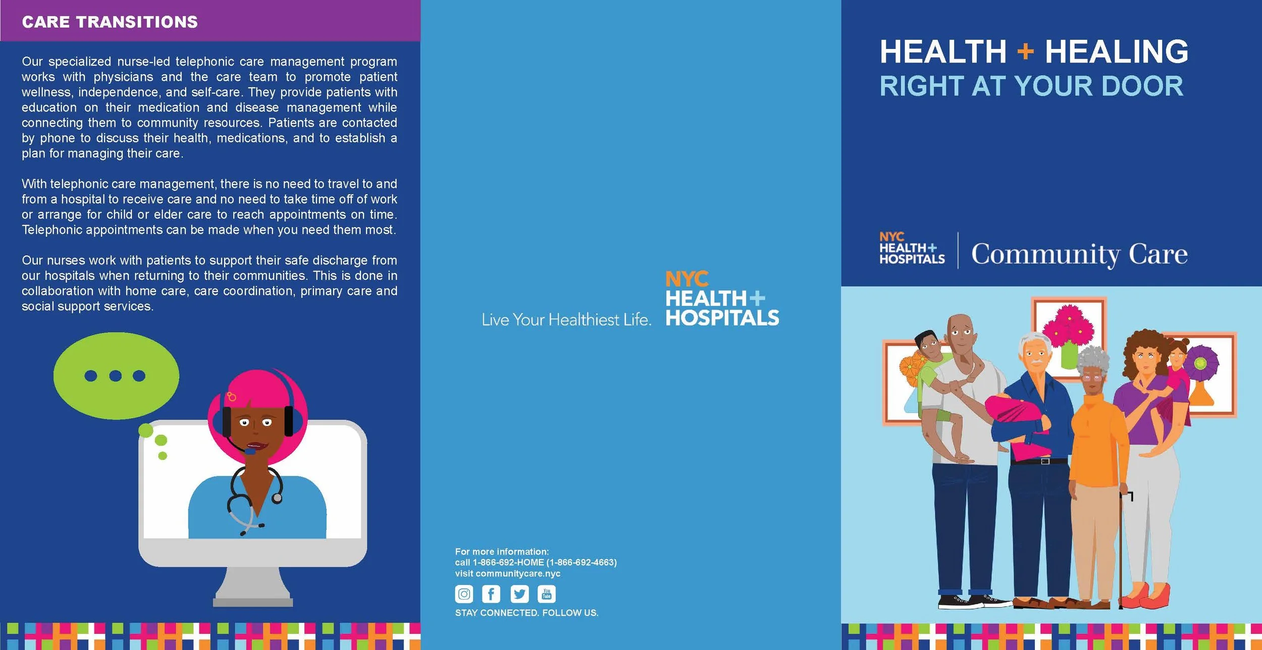 NYC Health + Hospitals / Community Care Program Brochure — Art of Nelya