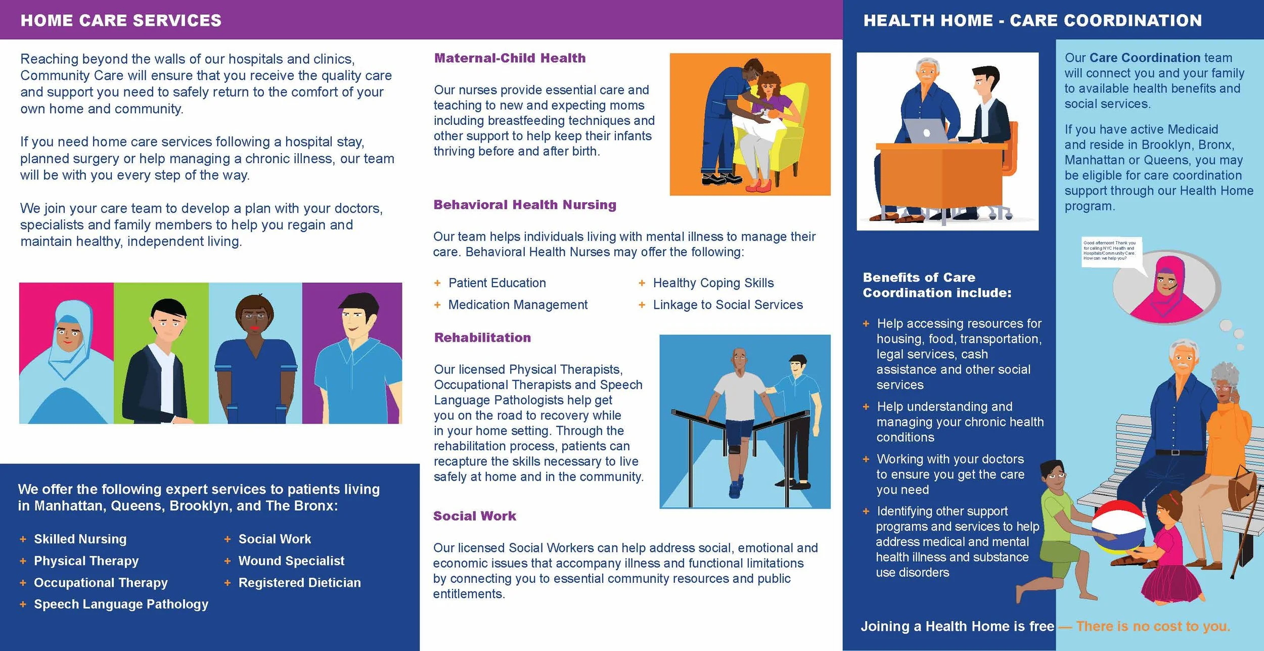 NYC Health + Hospitals / Community Care Program Brochure — Art of Nelya