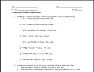 Conjugate Acid & Base Pair | Learn and Apply Conjugate Acid-Base ...
