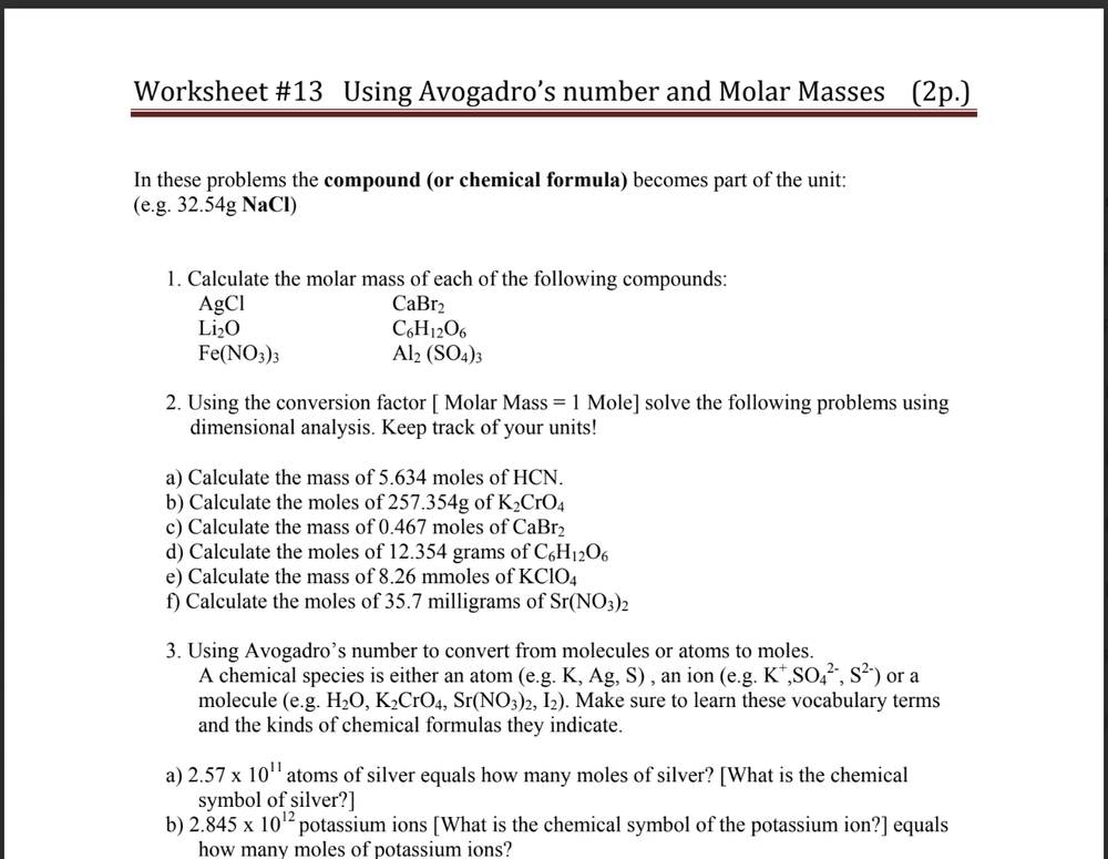 Avogadro's Number | Explore and Understand Chemistry Now — CHEMDUNN