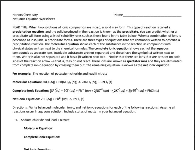 Complete & Net Ionic Equations | Master Ionic Equations – Improve Your ...