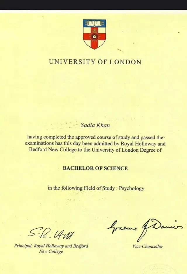 About Sadia | Qualifications — Sadia Khan Psychology