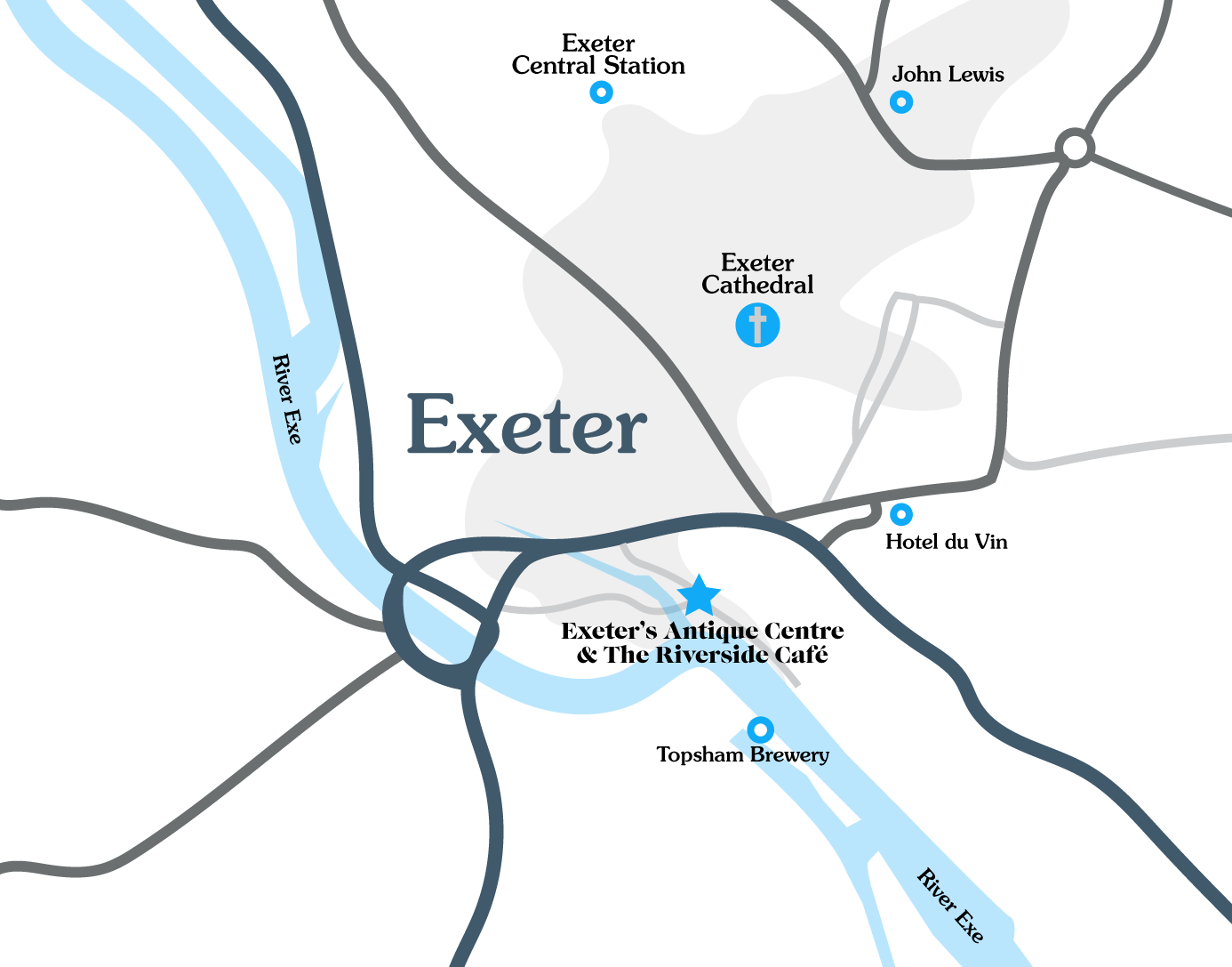 Exeter's Antiques Centre on the Quay