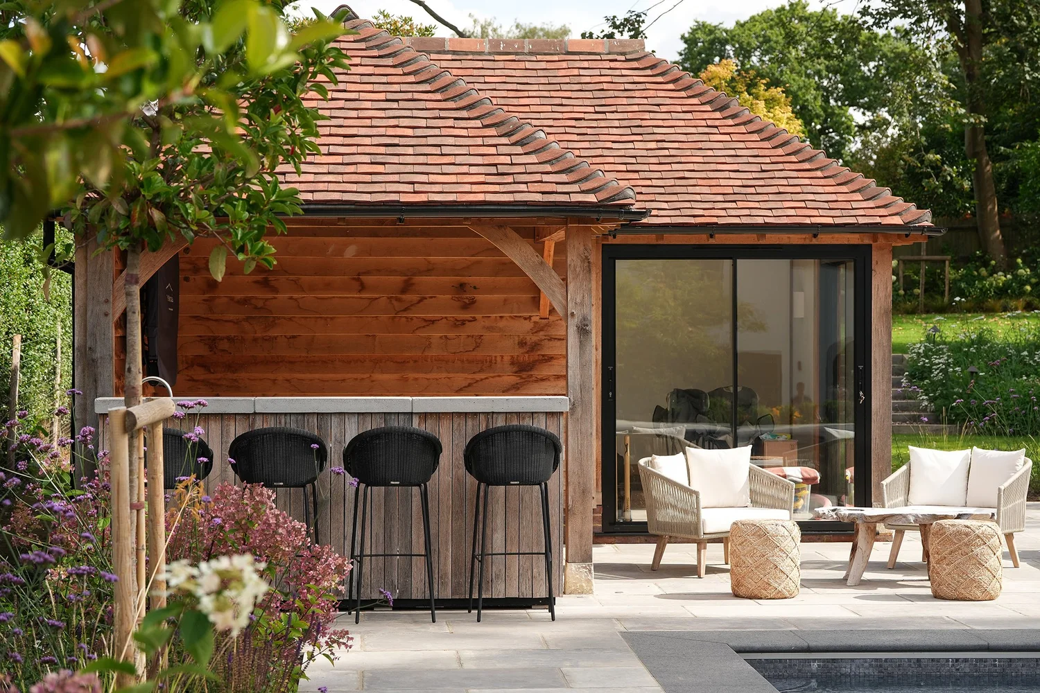 Oak-Framed Pool House Design In Sevenoaks, Kent — Langdale Landscapes