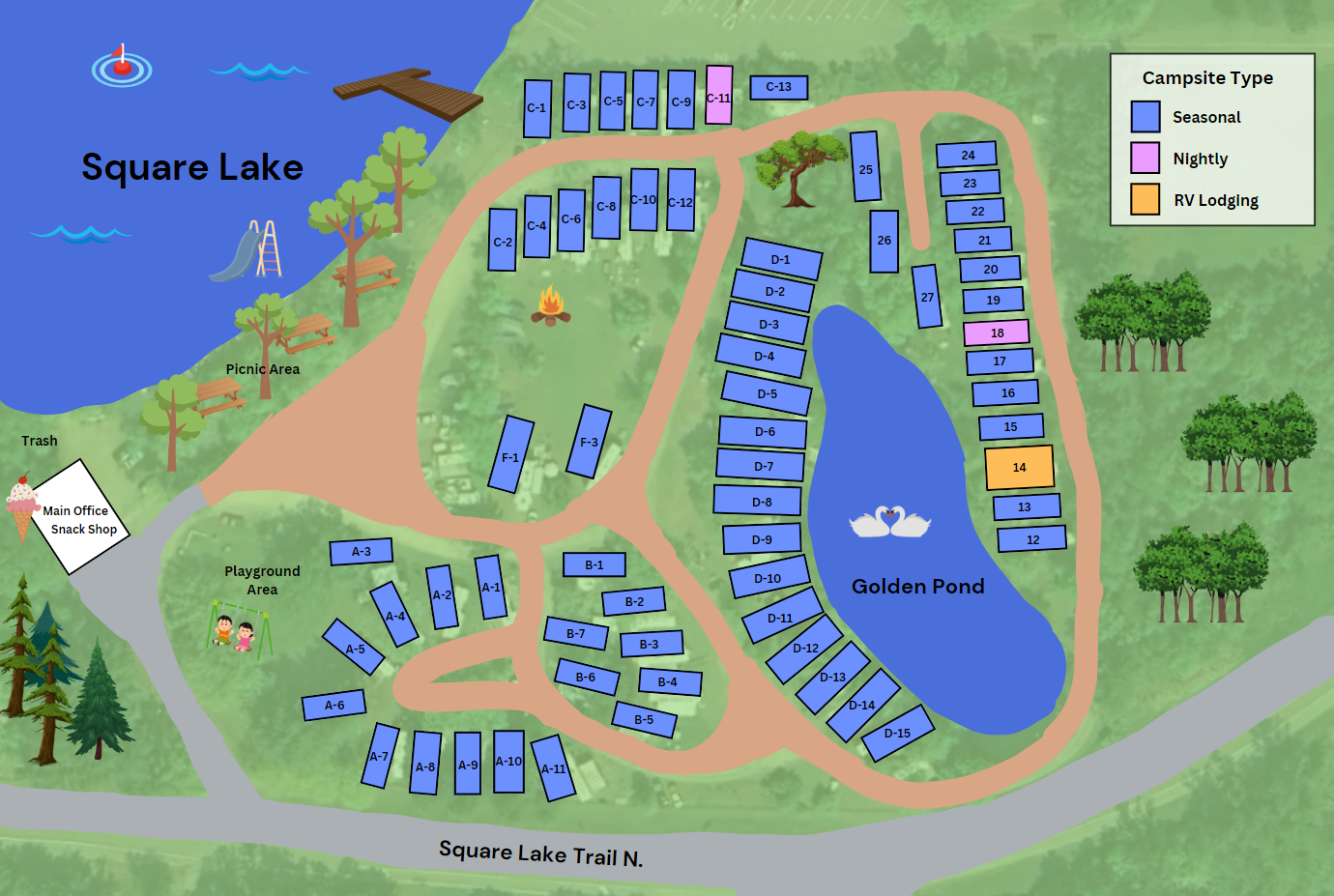 RV Camping — Golden Acres