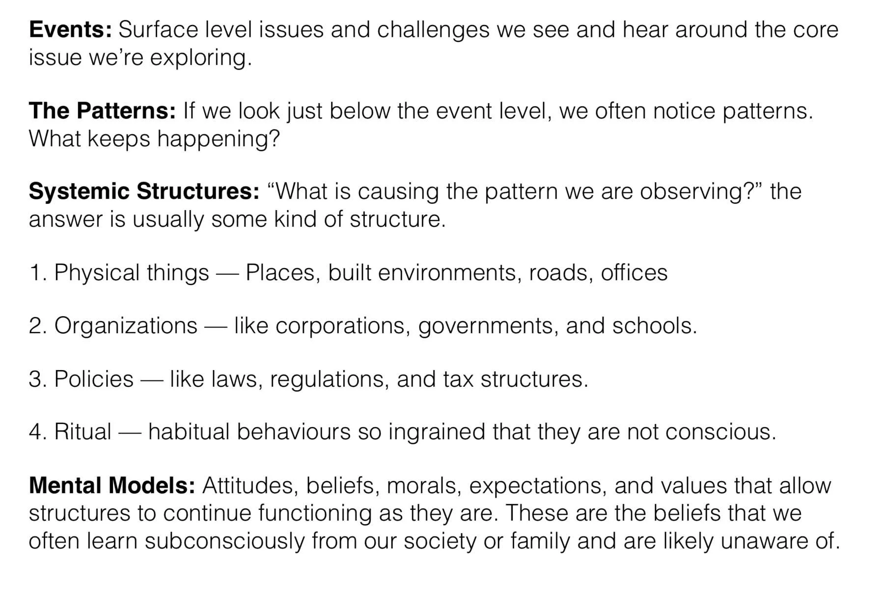 Iceberg systems mapping tool to identify leverage points for change ...