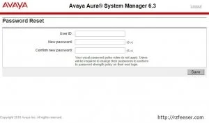 Reset Avaya System Manager Password — Russell Zachary Feeser