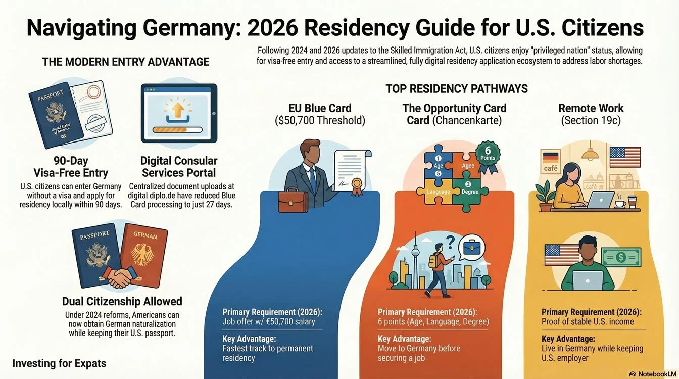 Germany Visa and Residency Options for US citizens
