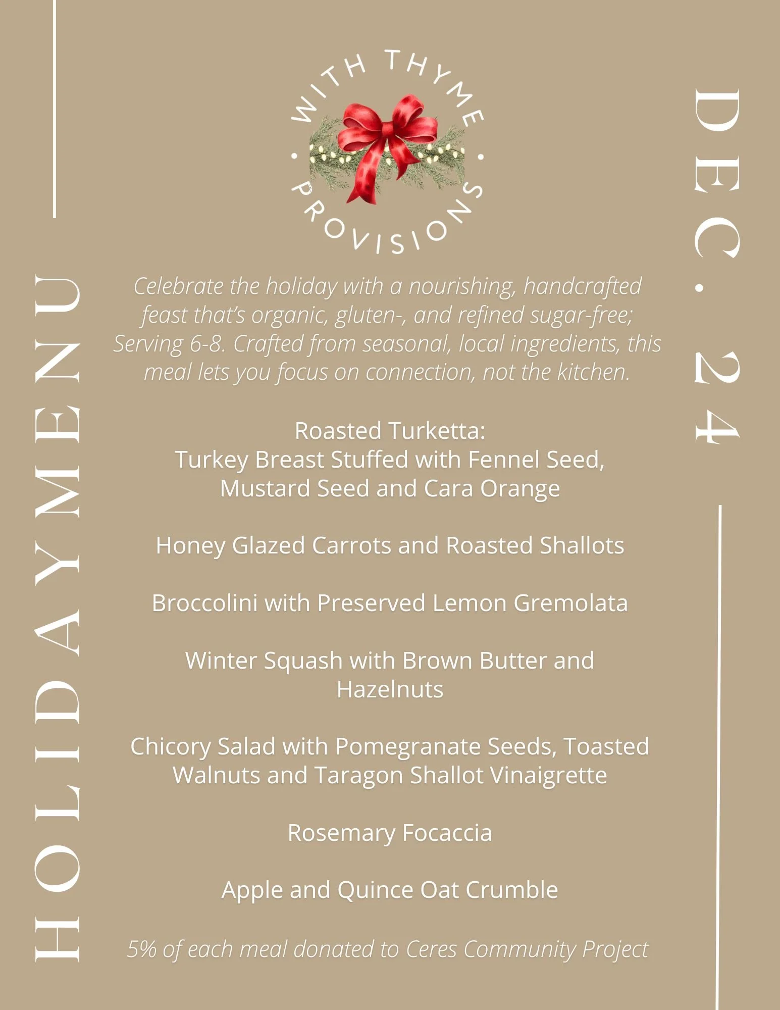 Weekly Menu — With Thyme Provisions