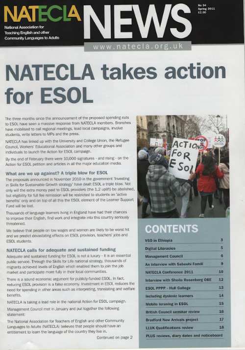 ESOL strategy for England — NATECLA