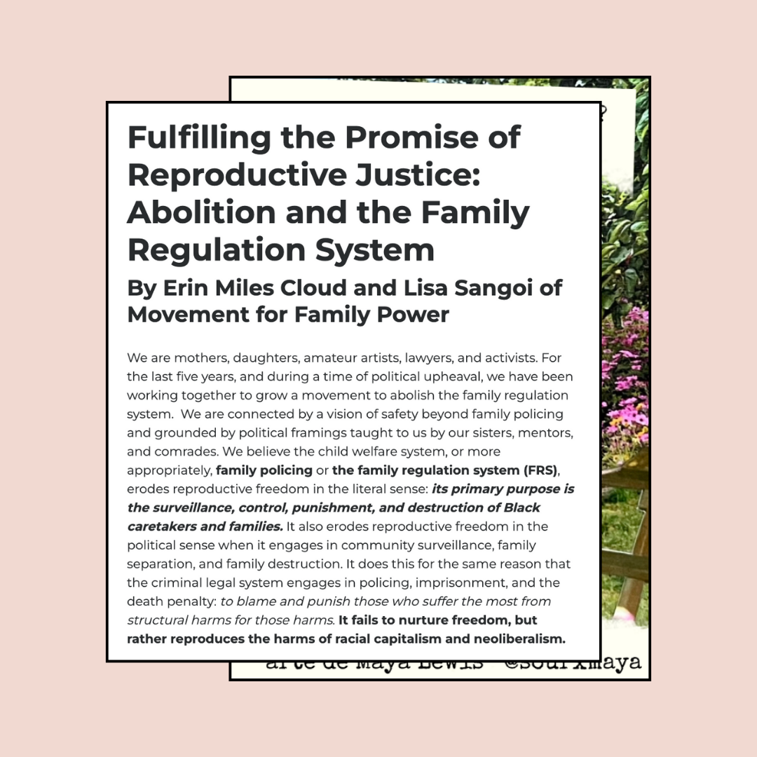 Fulfilling the Promise of Reproductive Justice — Movement for Family Power