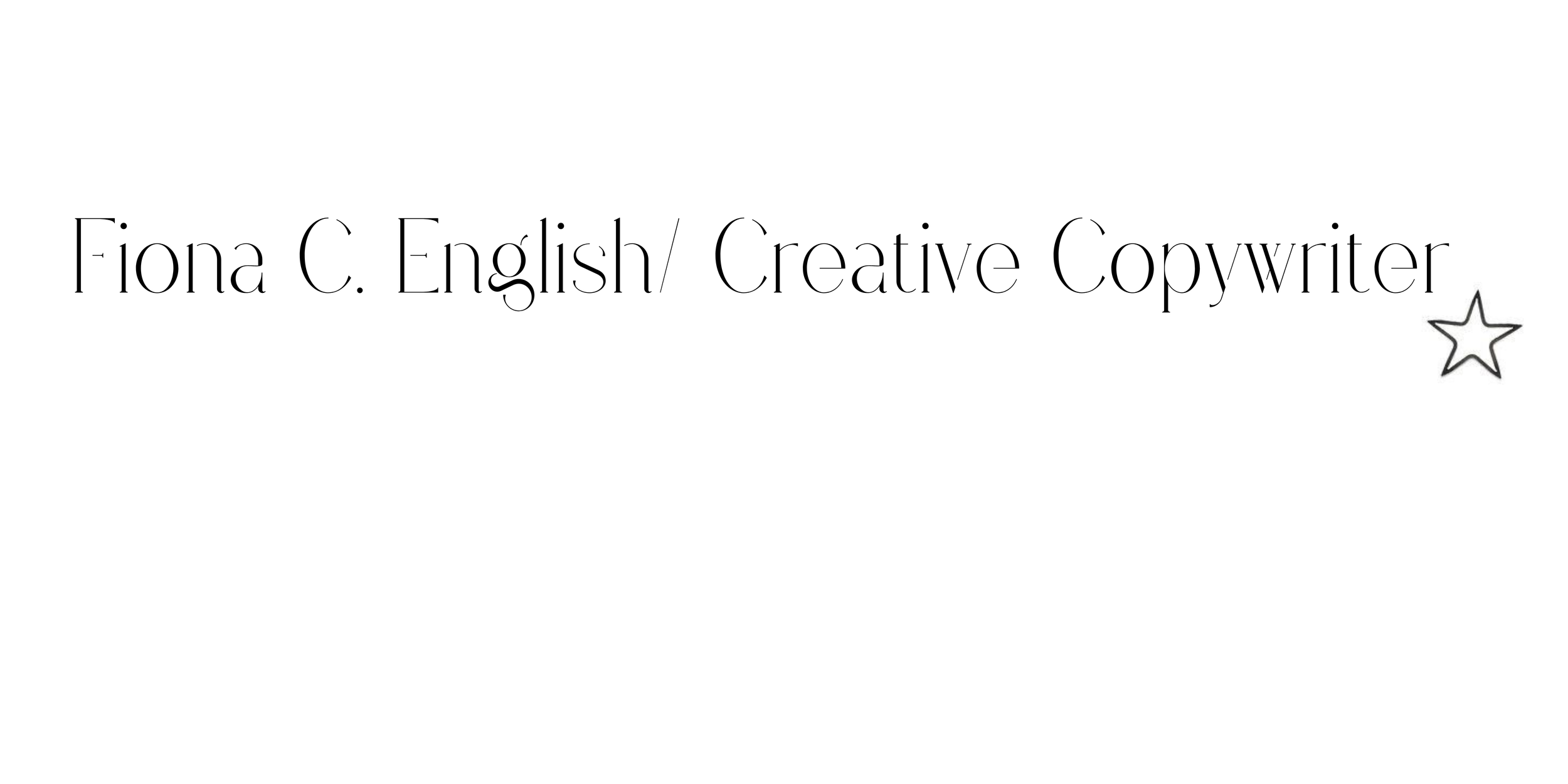 Fiona C. English / Creative Copywriter