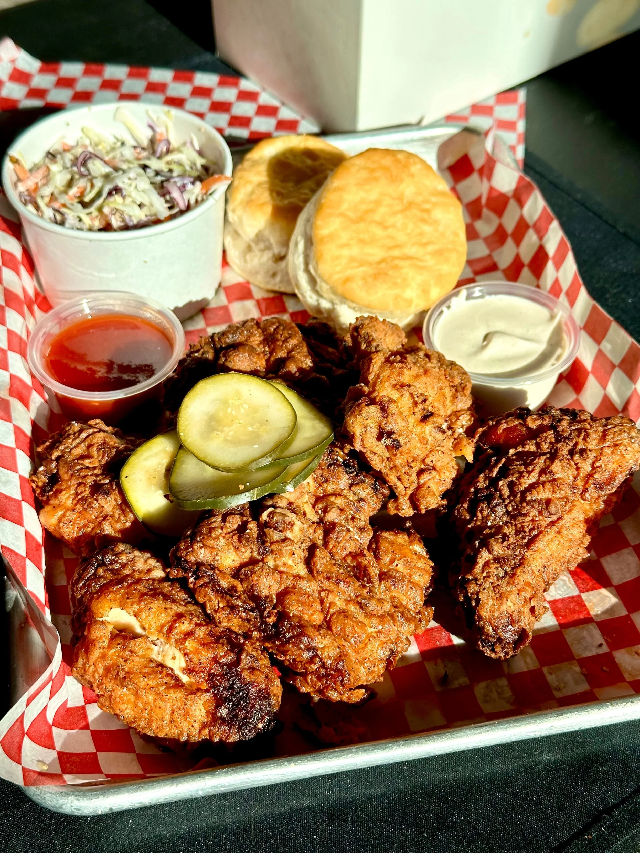 Nashville Hot Chicken Sandwiches and bites