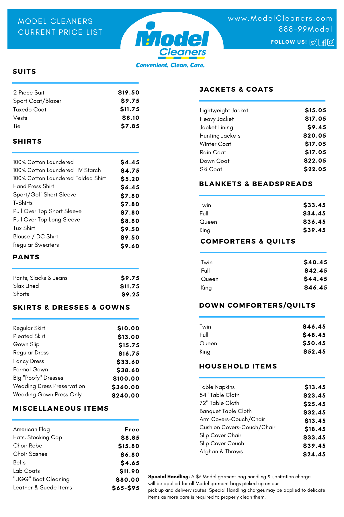 Model Cleaners | Model Cleaners – Pittsburgh Dry Cleaning & Delivery