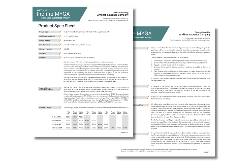 Incline MYGA — Axonic Insurance