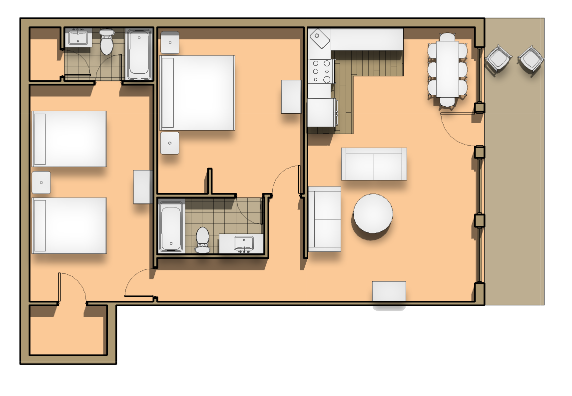 Two & Three-Bedroom Suites — Coronado