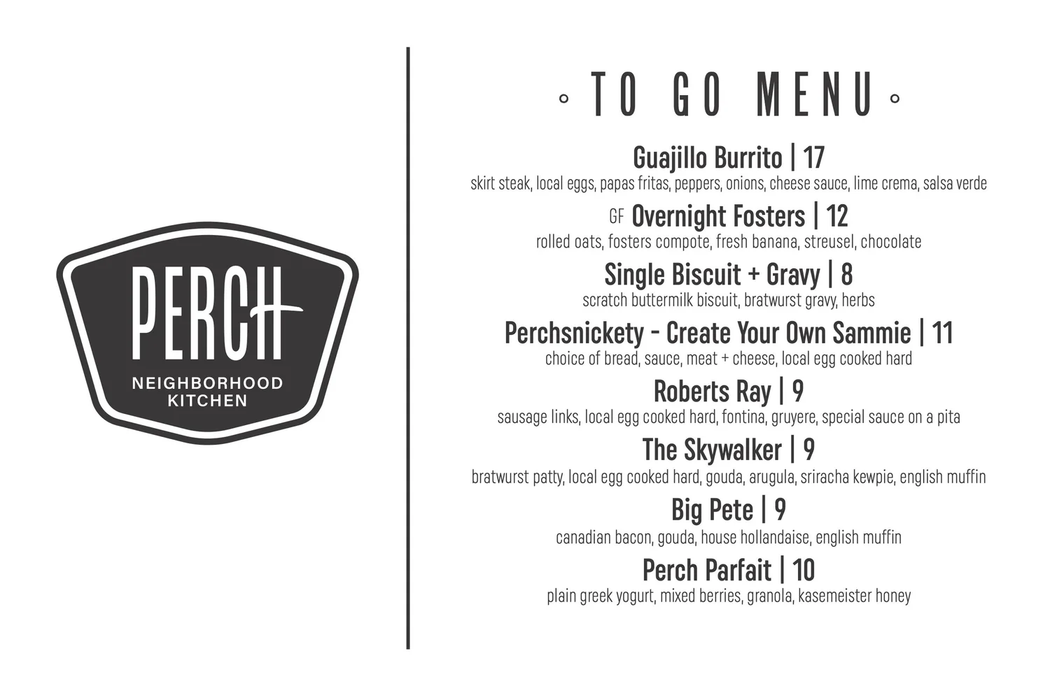 Menu — Perch