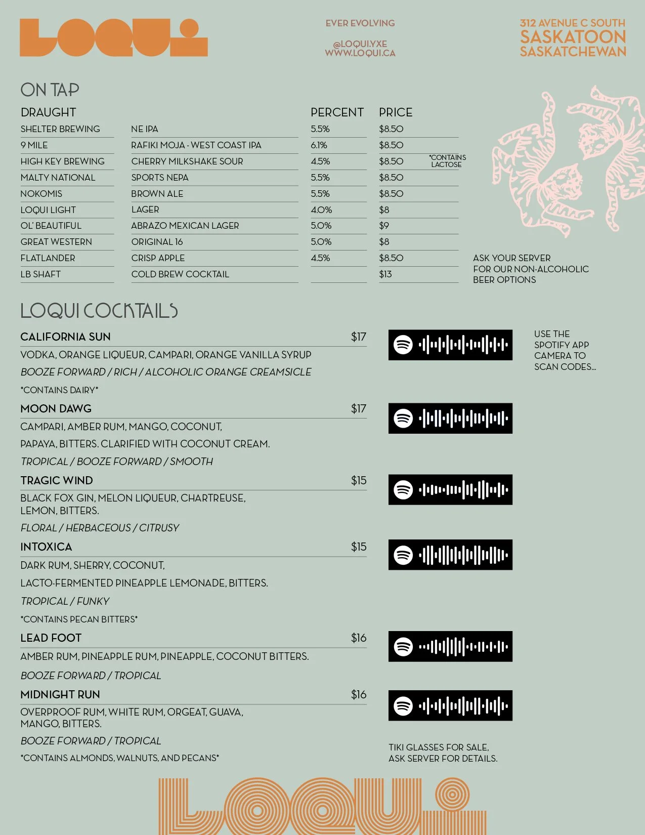 Menu — Loqui Restaurant