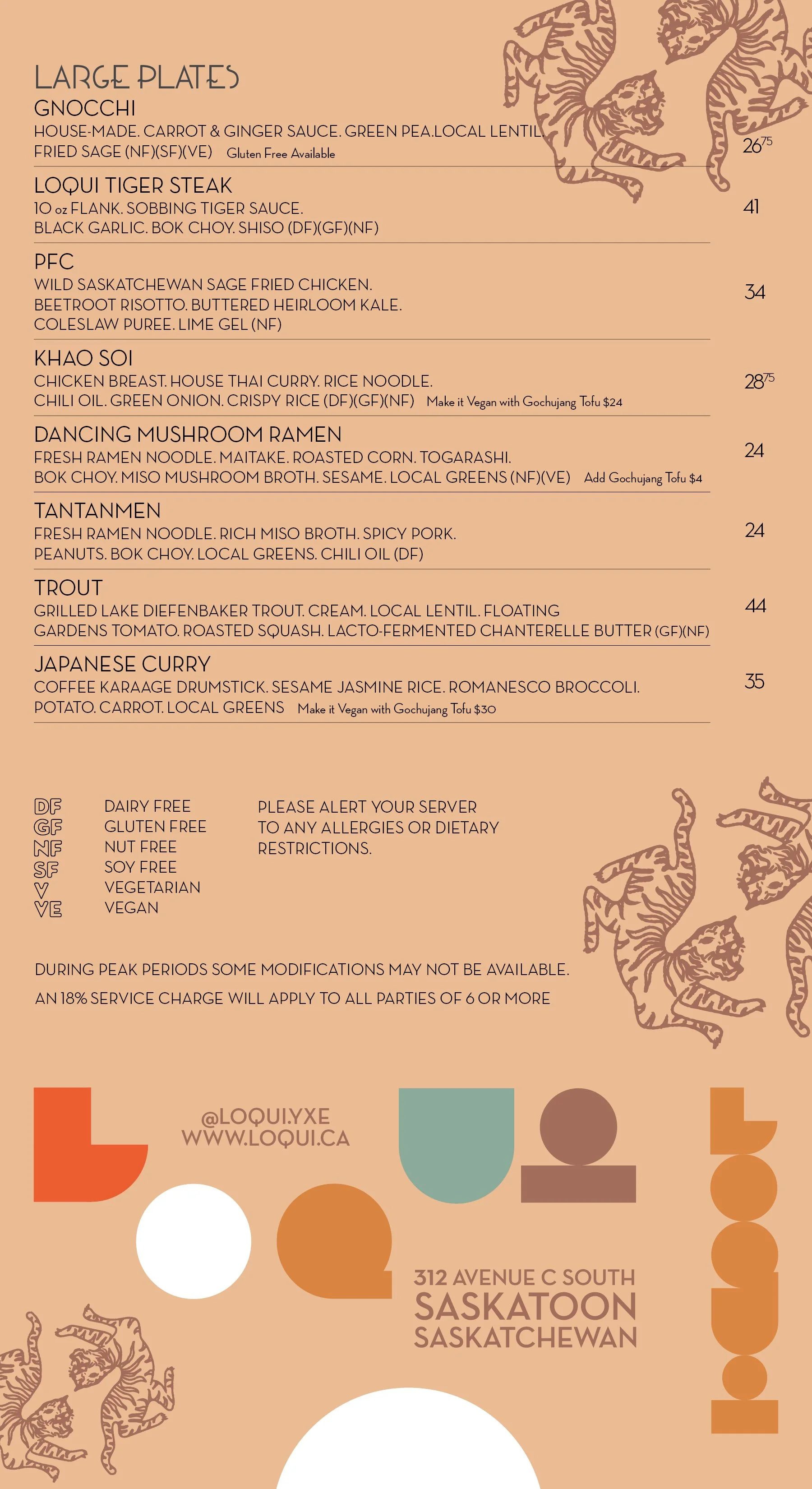 Menu — Loqui Restaurant