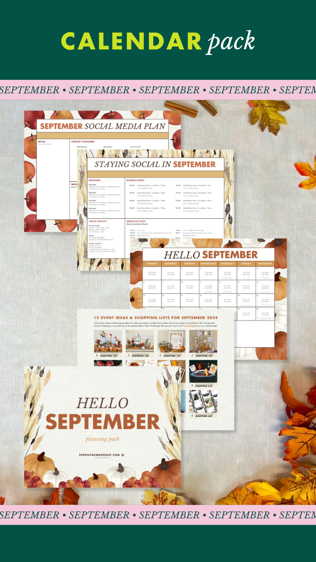 Apartment Marketing Calendar + Planning Kit - Events, Social Media ...