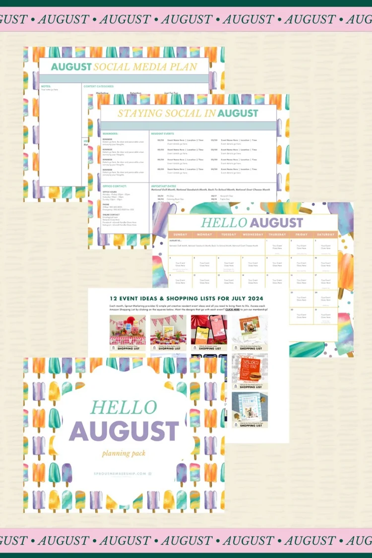 Apartment Marketing Calendar + Planning Kit - Events, Social Media ...