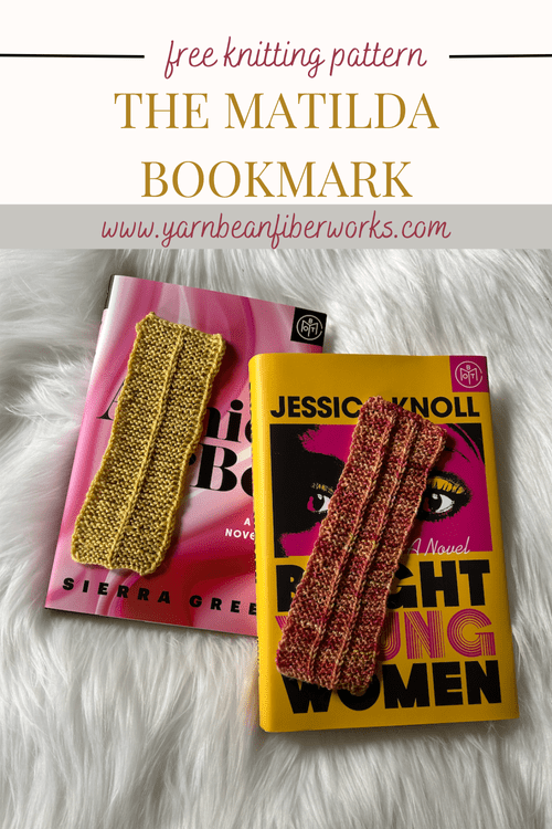 Free Knitting Pattern: Matilda Bookmark — Yarn Bean Fiberworks
