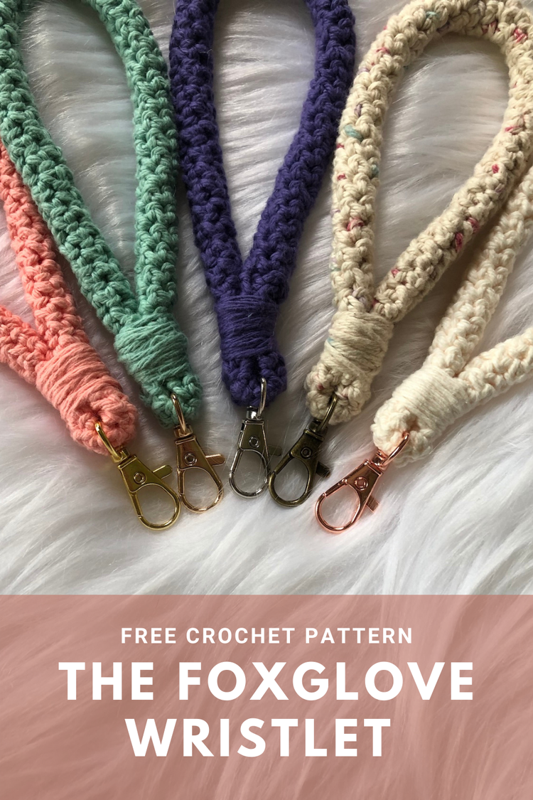 Free Crochet Pattern: The Foxglove Wristlet Keychain — Yarn Bean Fiberworks
