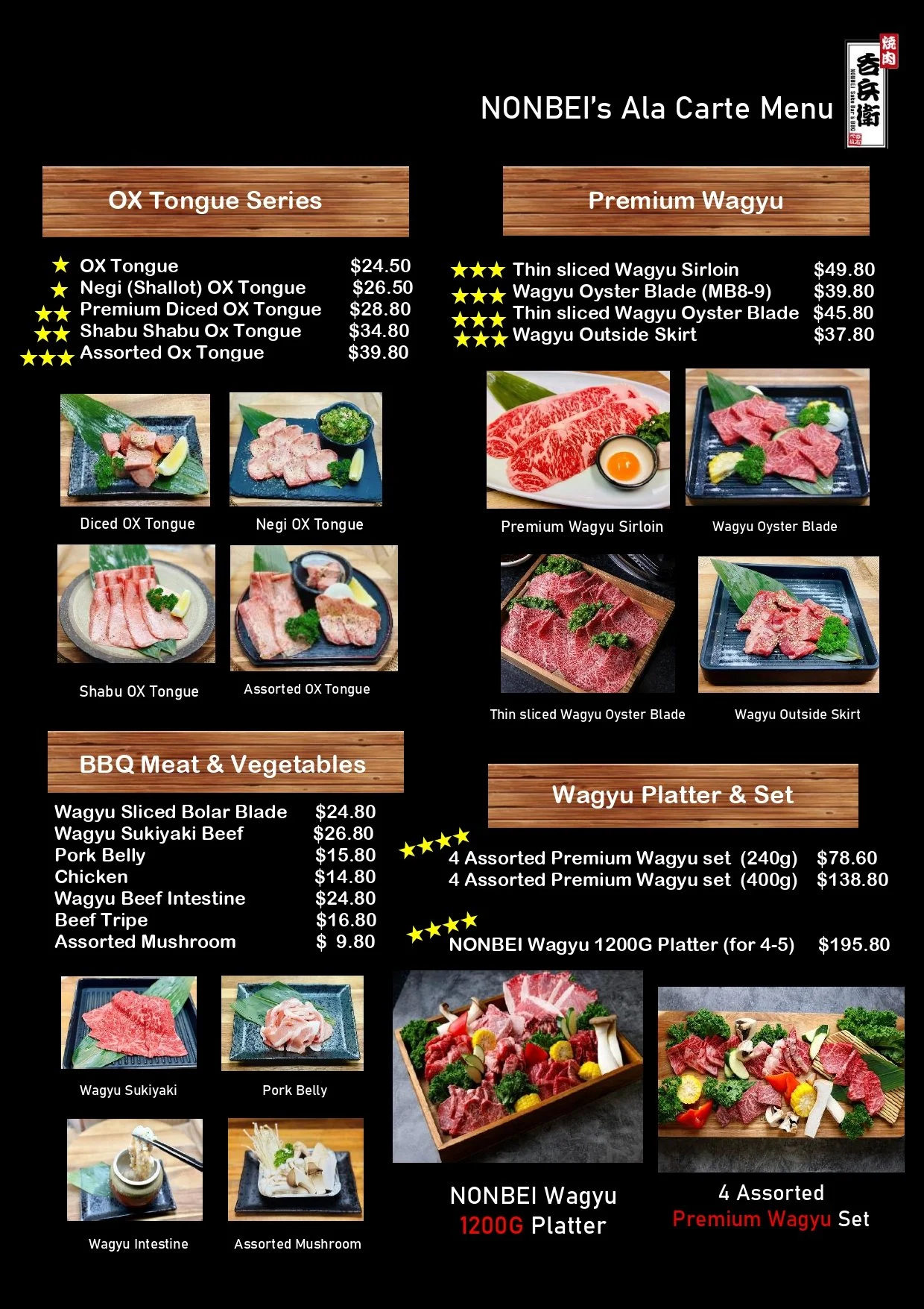 Menu | Explore Flavors Today – Reserve Now — Nonbei Yakiniku Sake Bar & BBQ