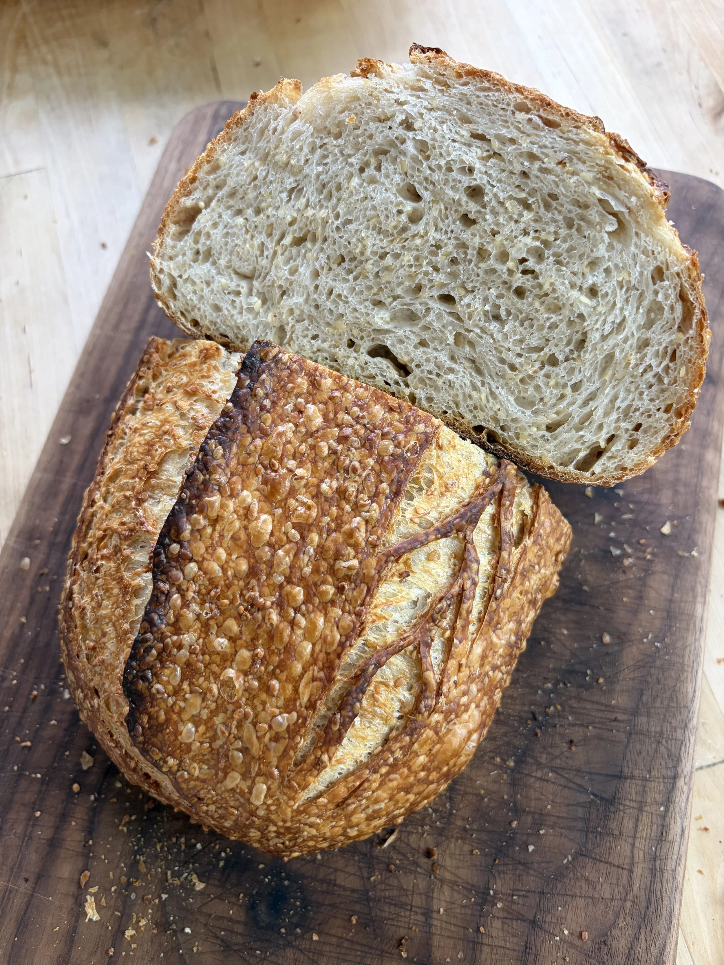Toasted Sesame Sourdough Loaf — Bread and Happiness