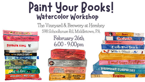Paint Your Books Watercolor Workshop — Owlfeathers Watercolor