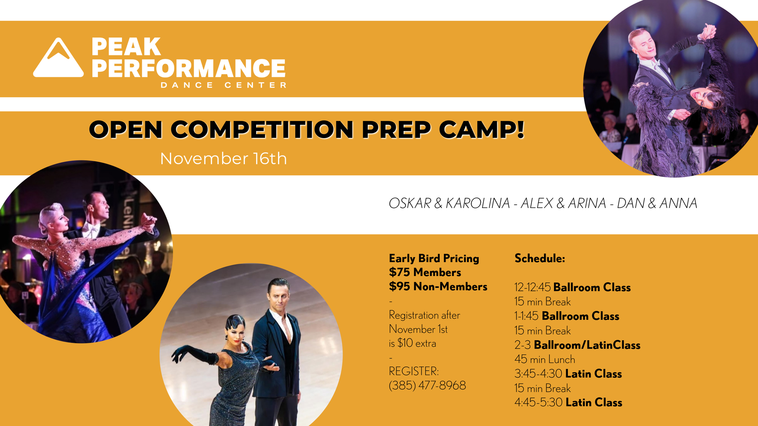 Schedule — Peak Performance Dance Center