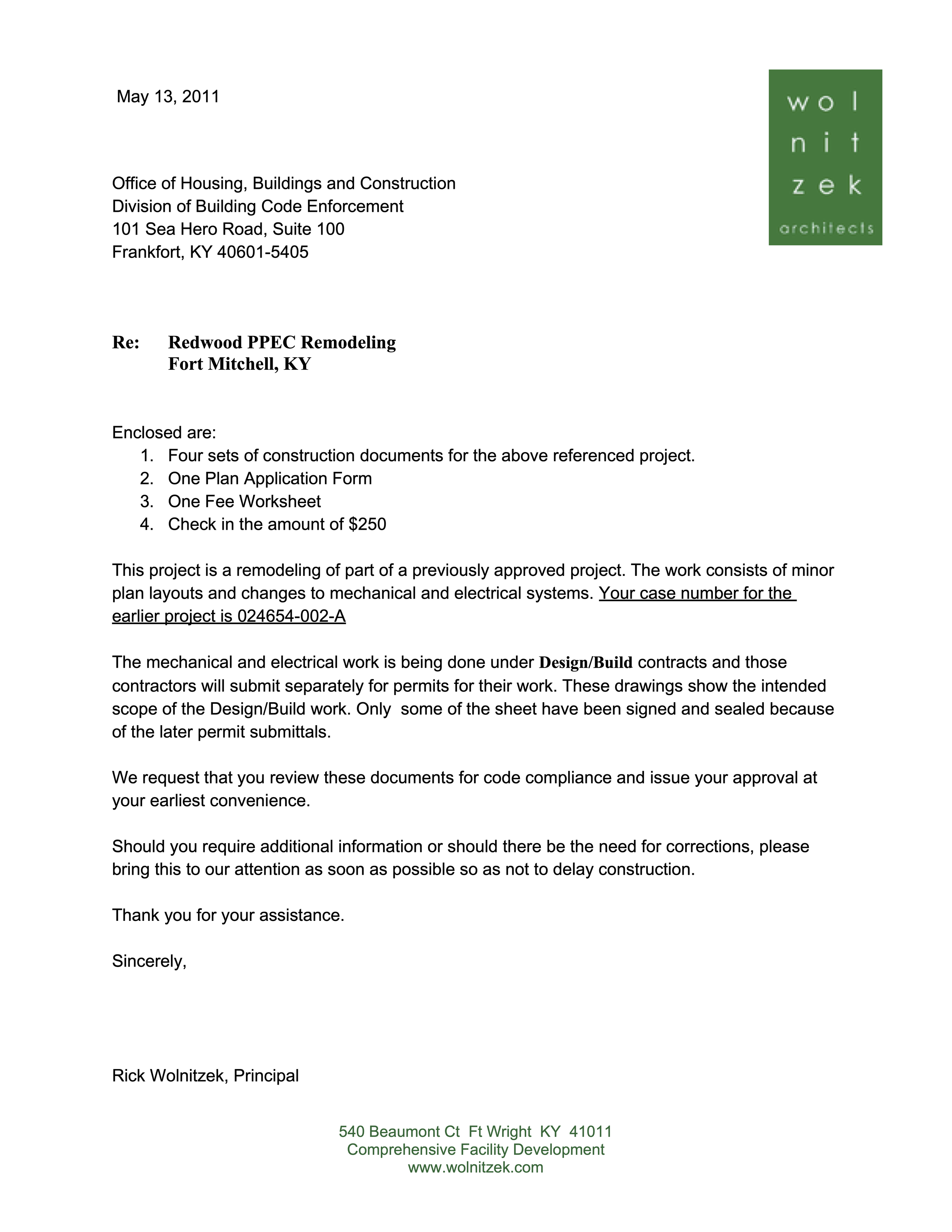 Permit Applications - Cover Letter? — Architekwiki