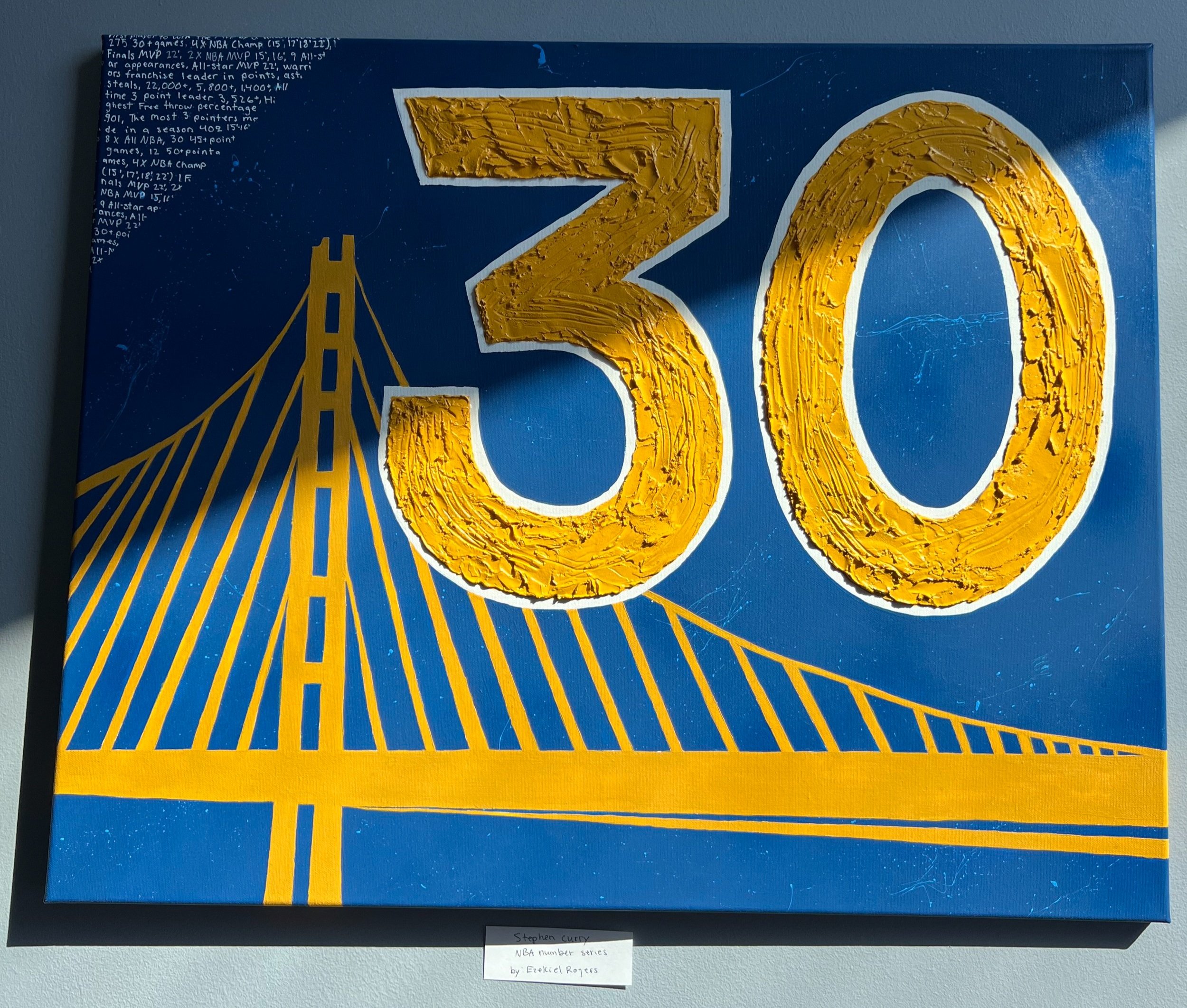 Steph Curry Number Painting — Ezekiel Rogers