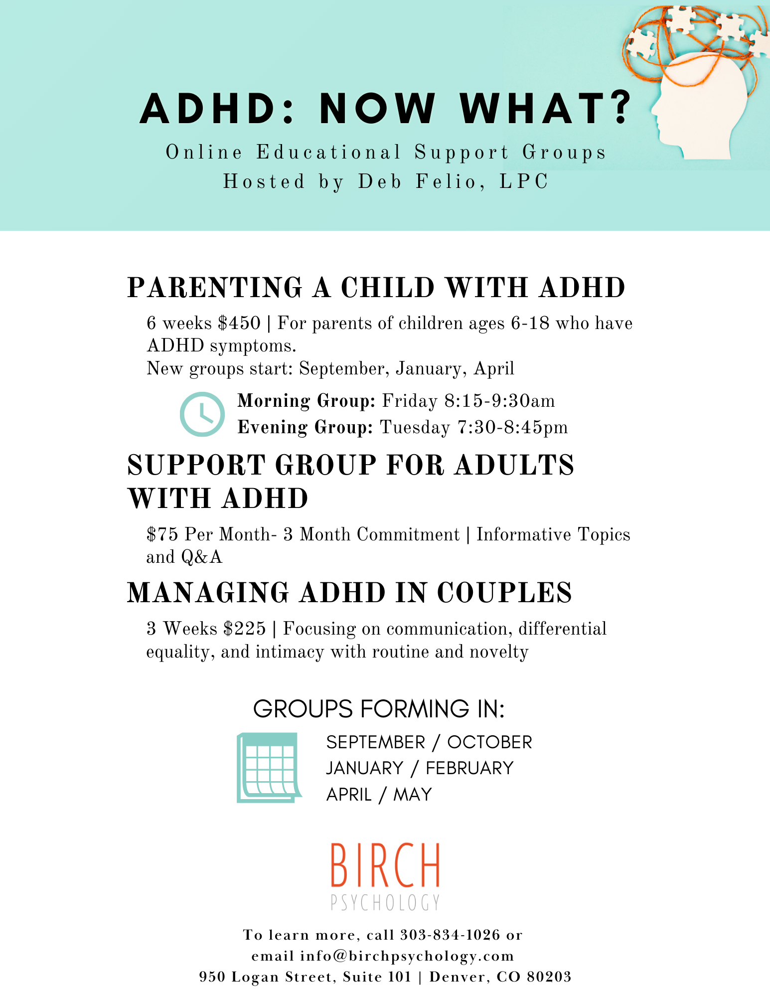 Parent ADHD Group — Birch Psychology