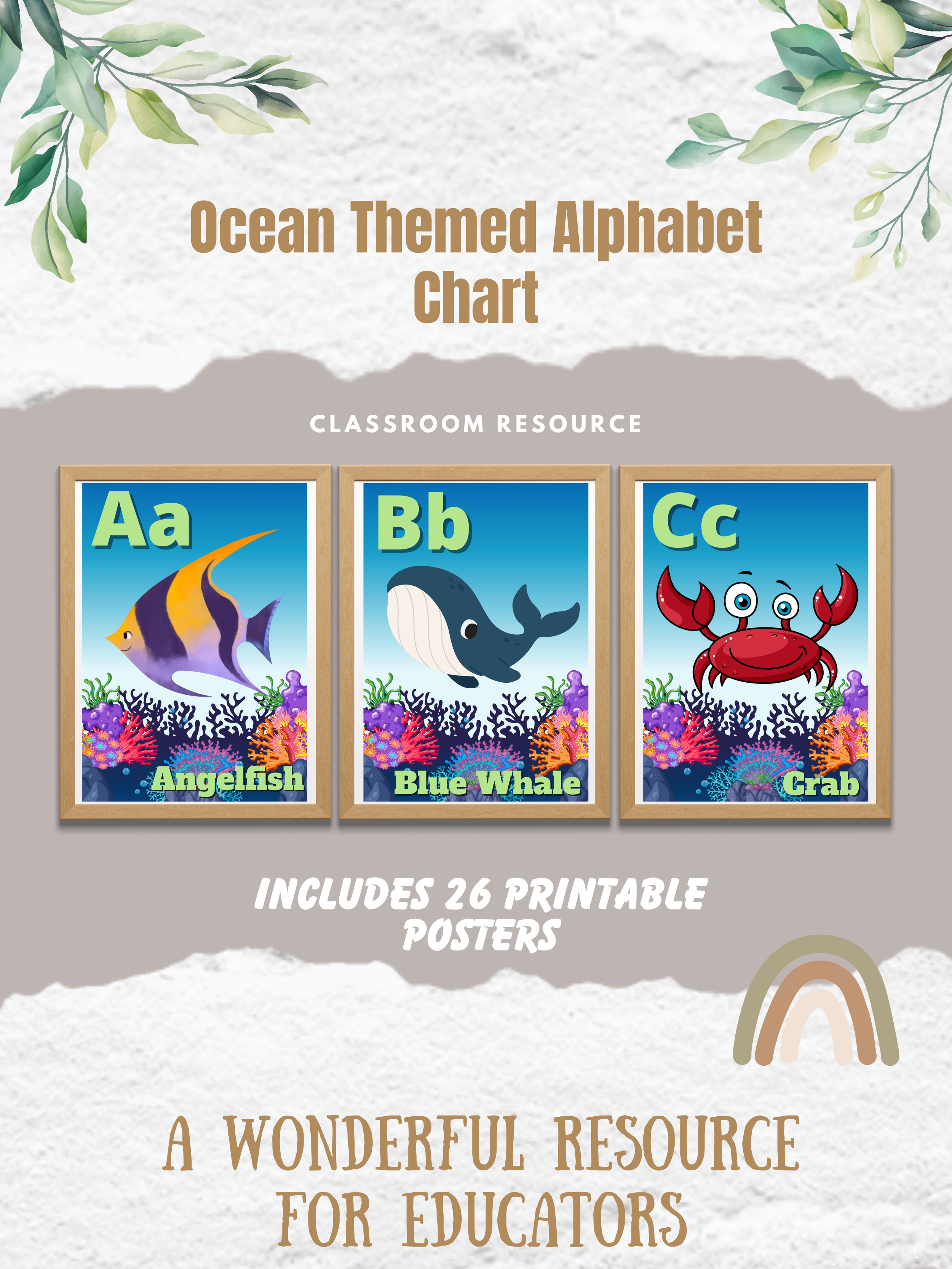 Animal Themed Alphabet Chart — The Educators Friend