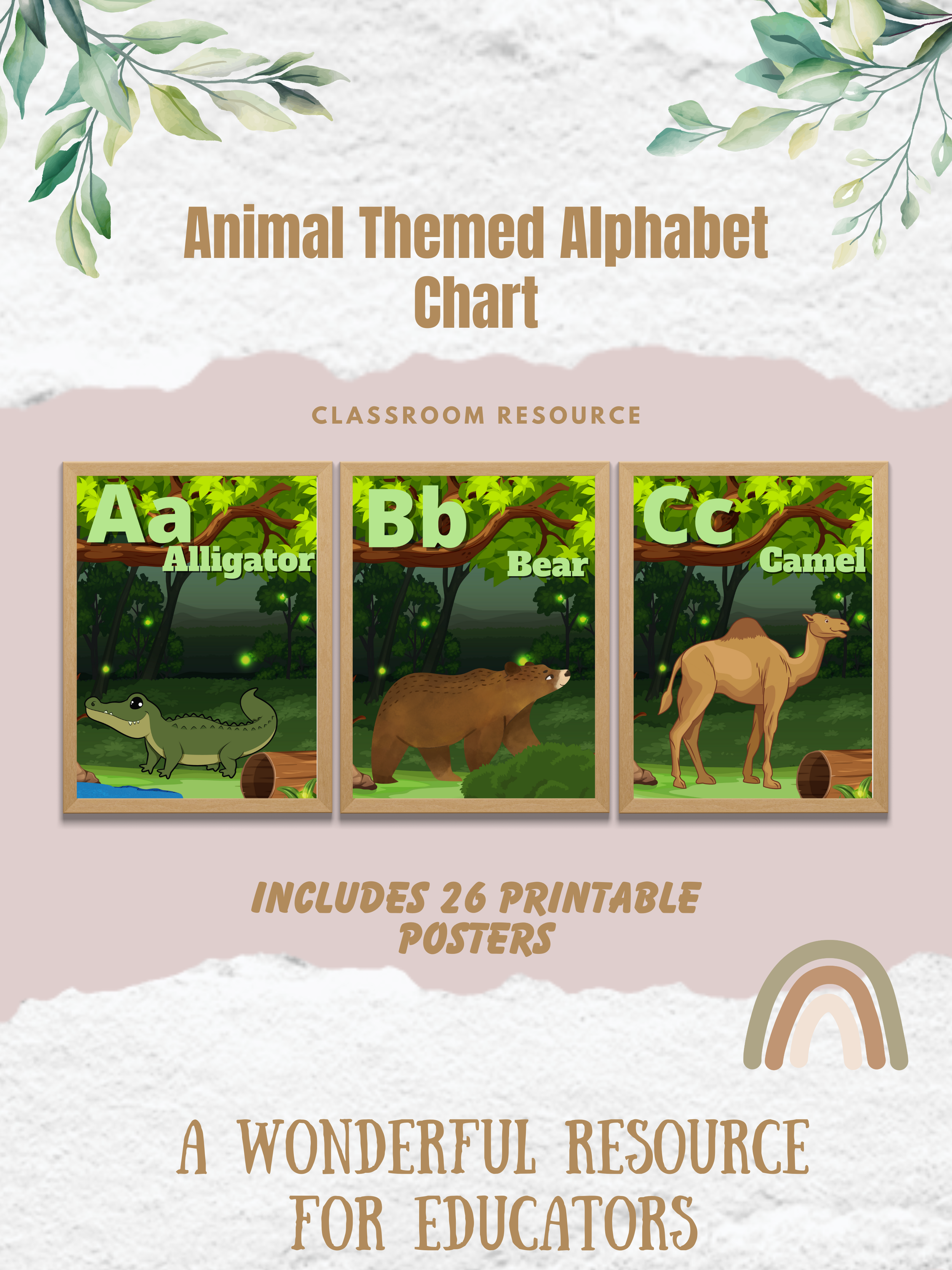 Ocean Themed Alphabet Chart — The Educators Friend
