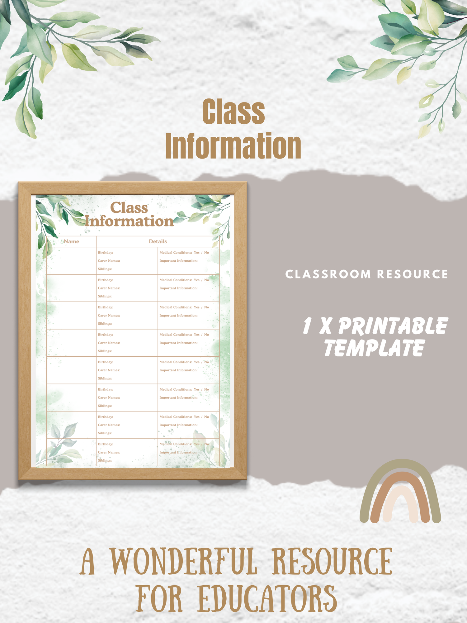 Family Input Template — The Educators Friend