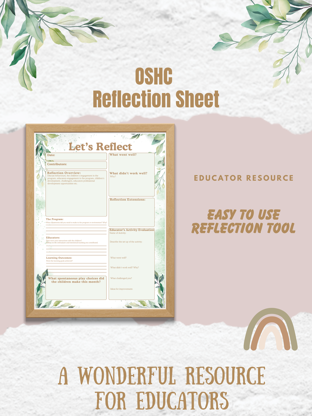 LDC Reflection Sheet — The Educators Friend