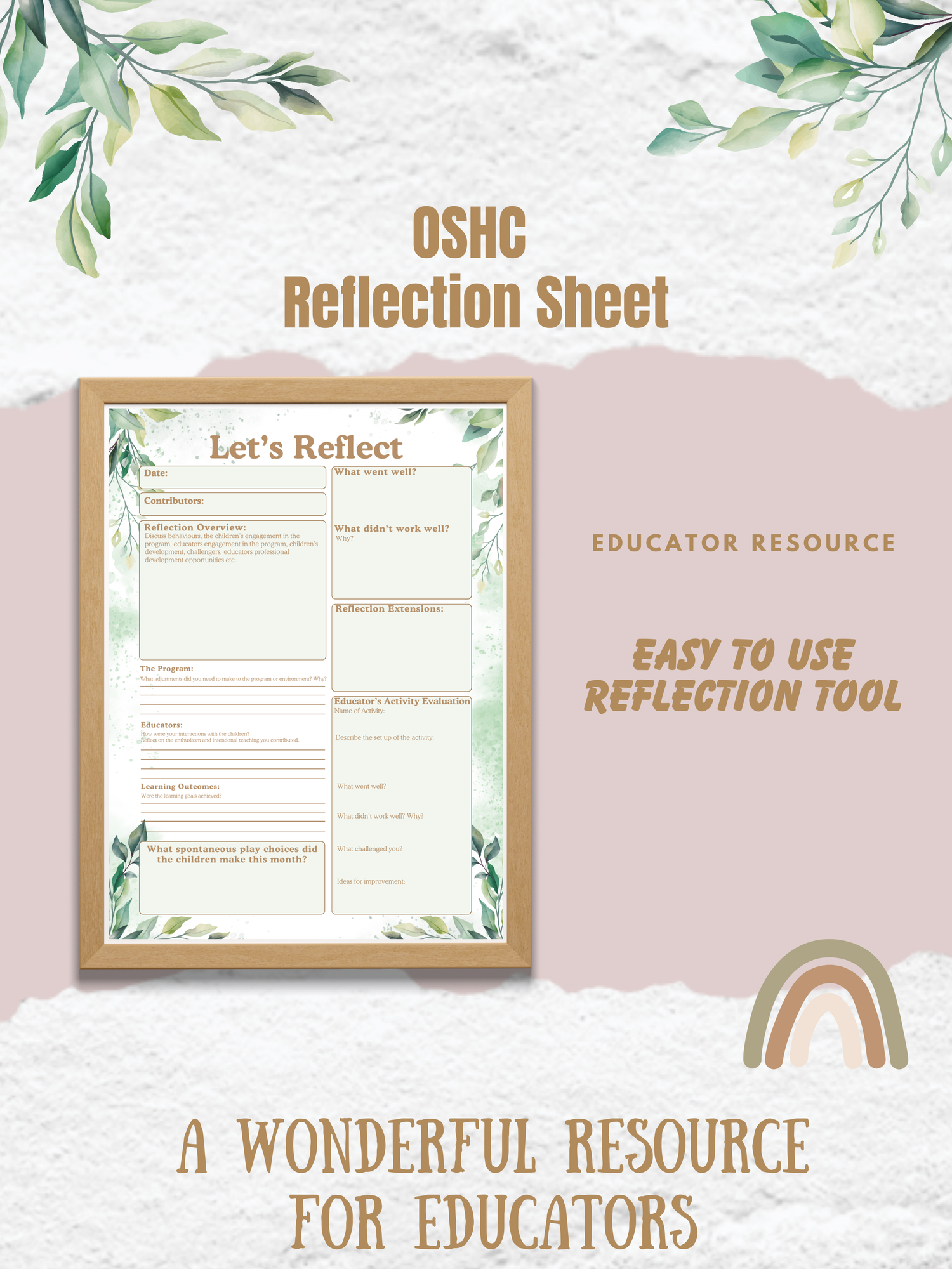 Reflection Template — The Educators Friend