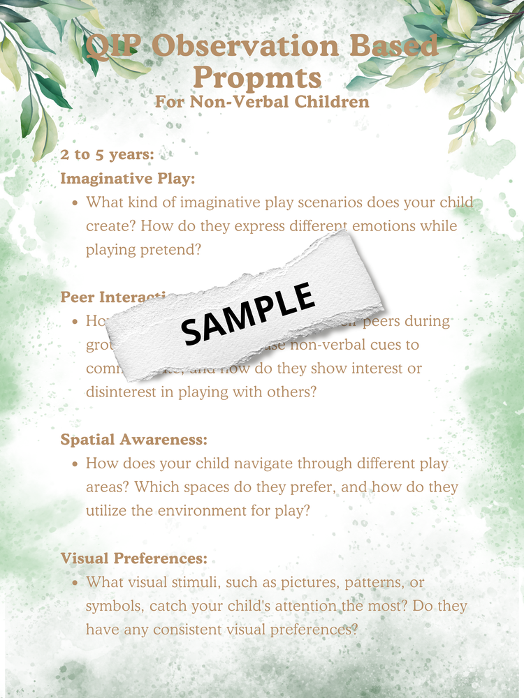 Family Input Template — The Educators Friend