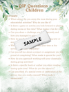 Family Input Template — The Educators Friend