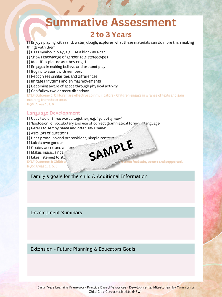 Family Input Template — The Educators Friend