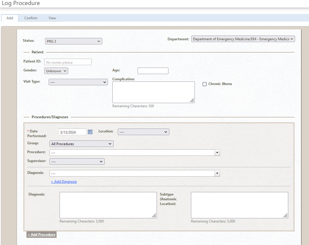 New innovations and procedure logging — University of Virginia ...