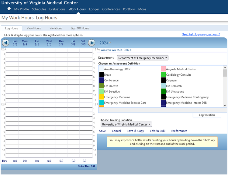 New innovations and procedure logging — University of Virginia ...