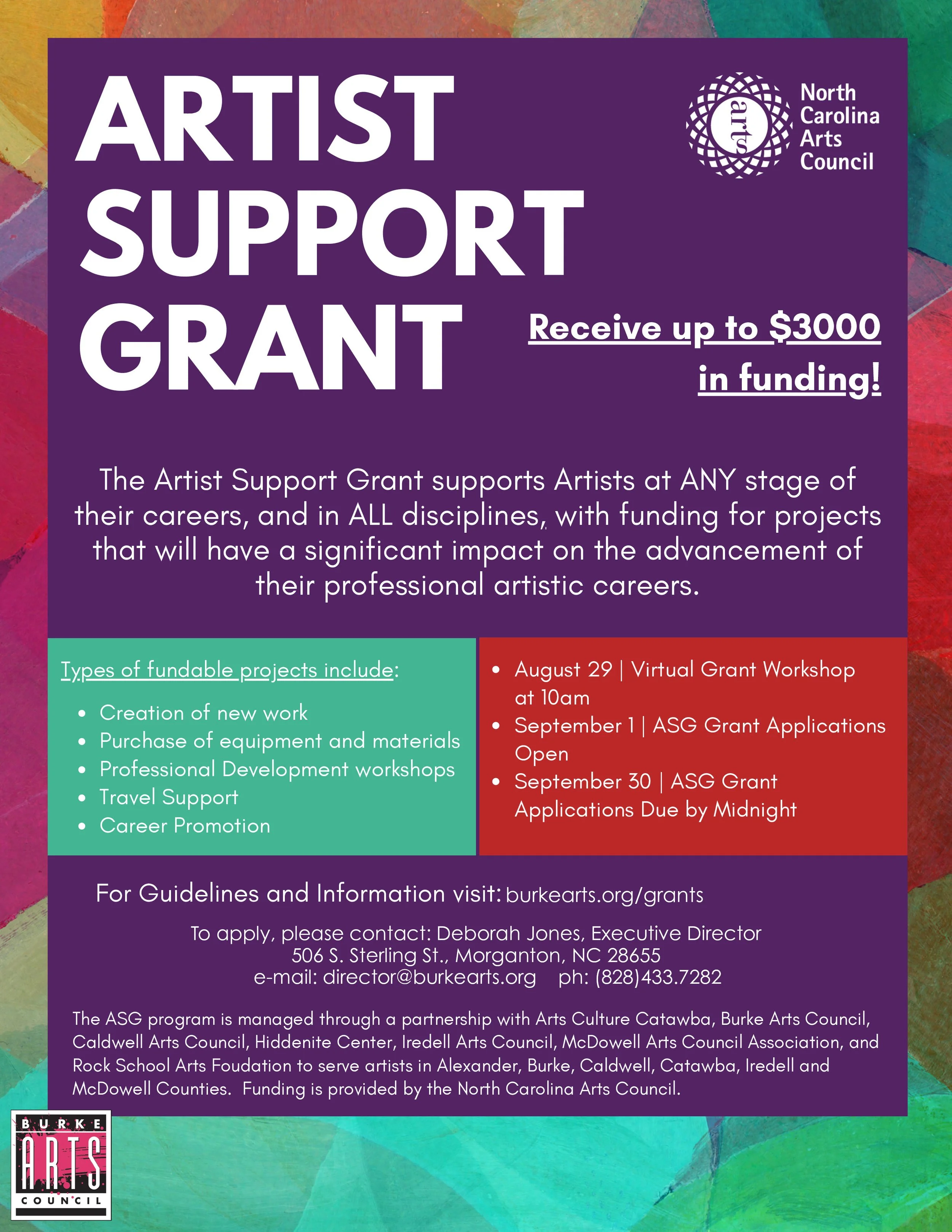 Artist Support Grants 2024 — Burke Arts Council