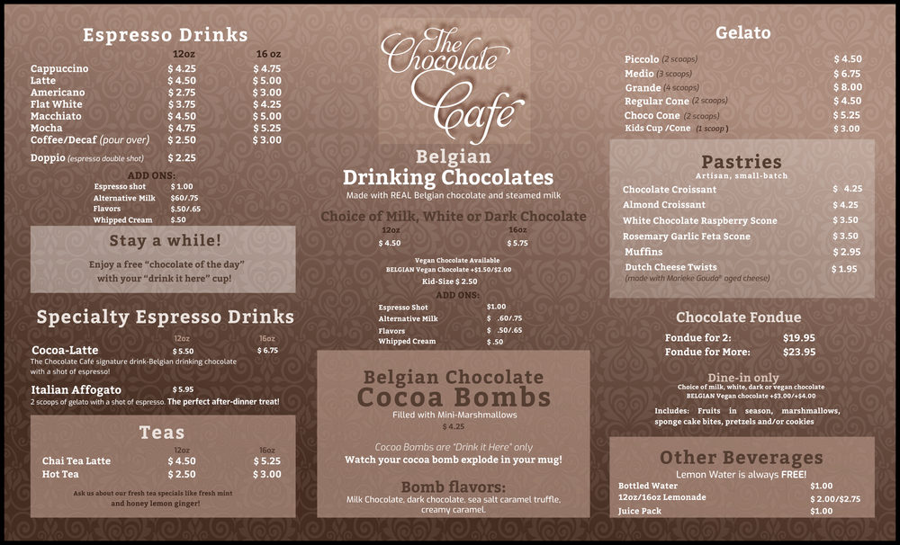 The Chocolate Café — Chocolate Creations USA
