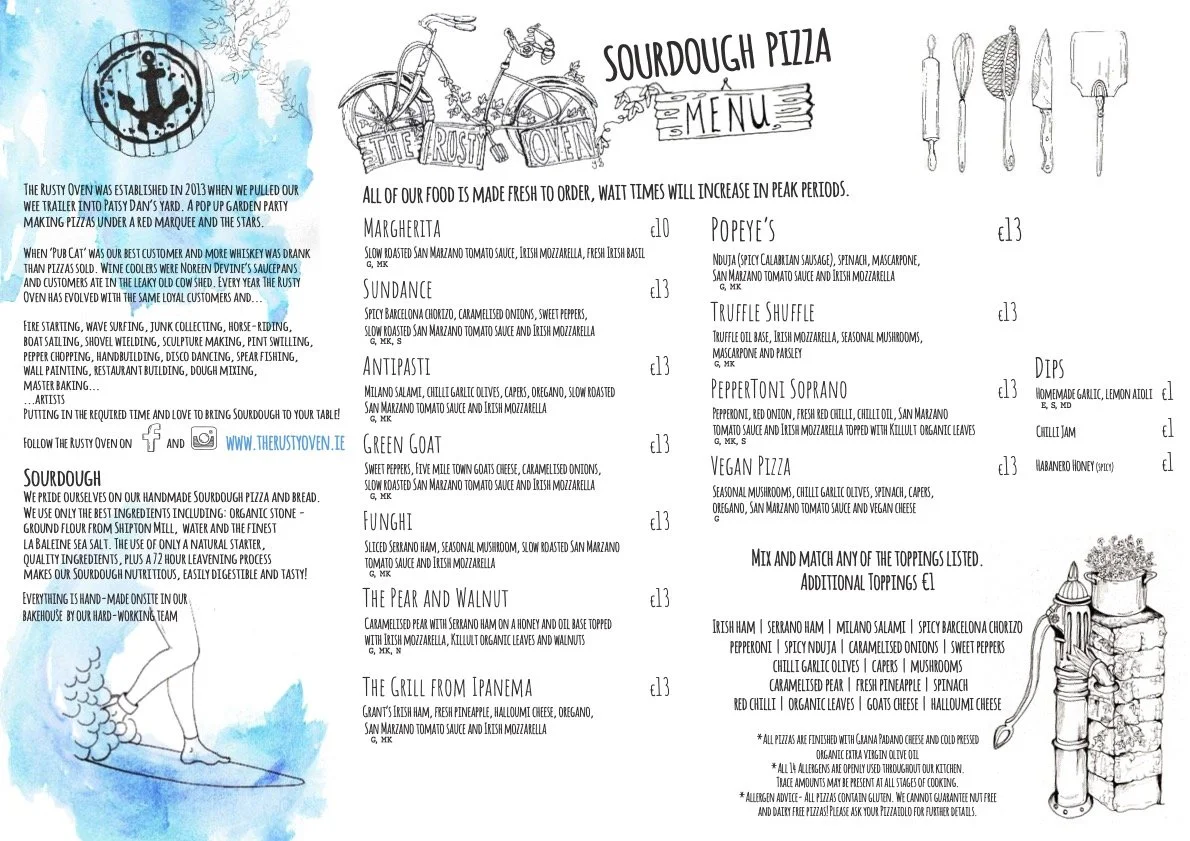 Menu — The Rusty Oven