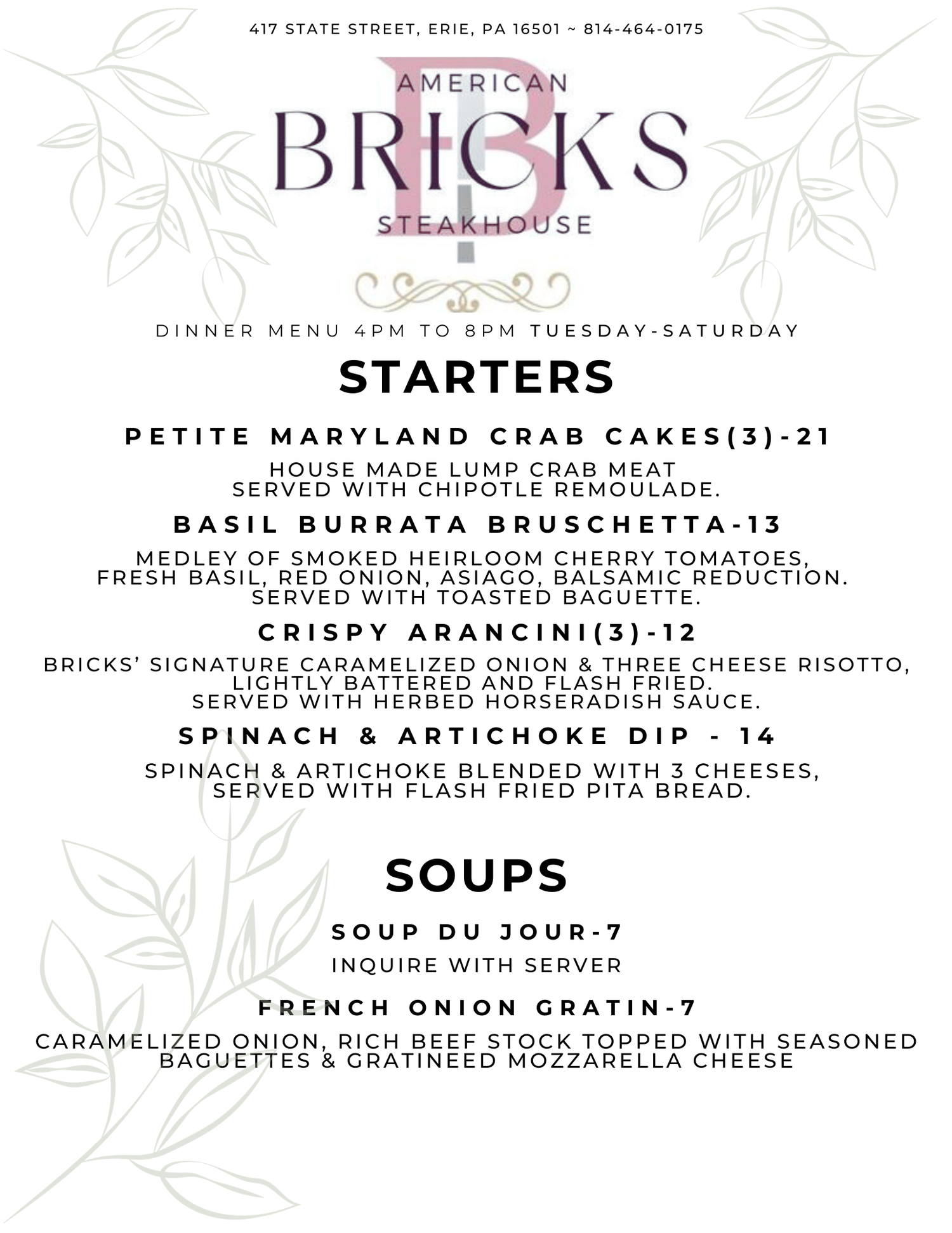 Eat — Bricks American Steakhouse